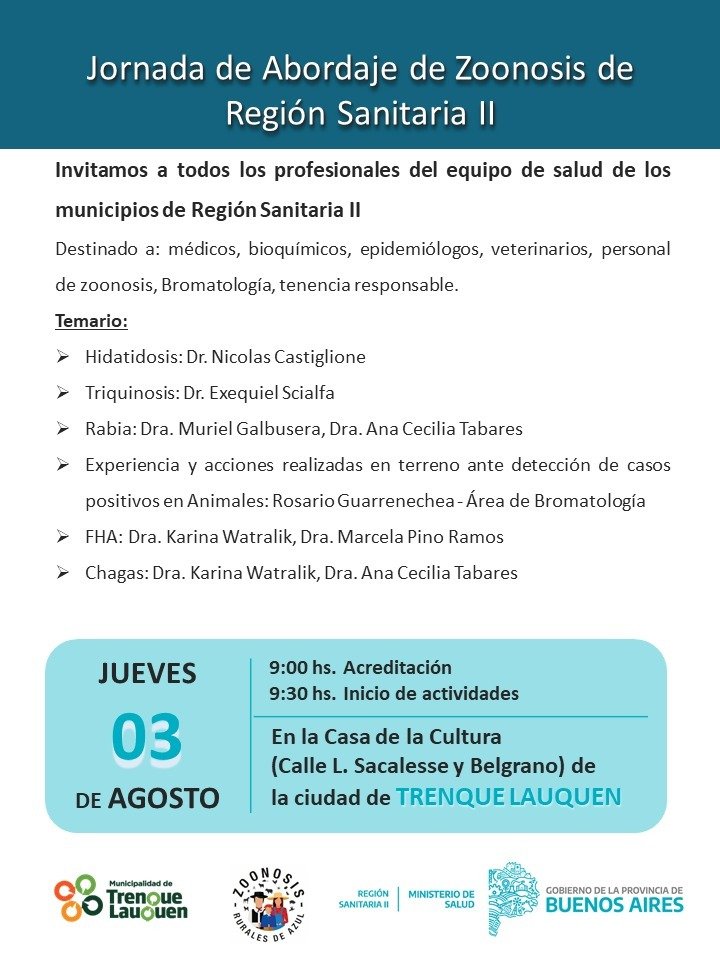 JORNADA DE ABORDAJE DE ZOONOSIS DE REGIÓN SANITARIA II, EL JUEVES 3 DE ...