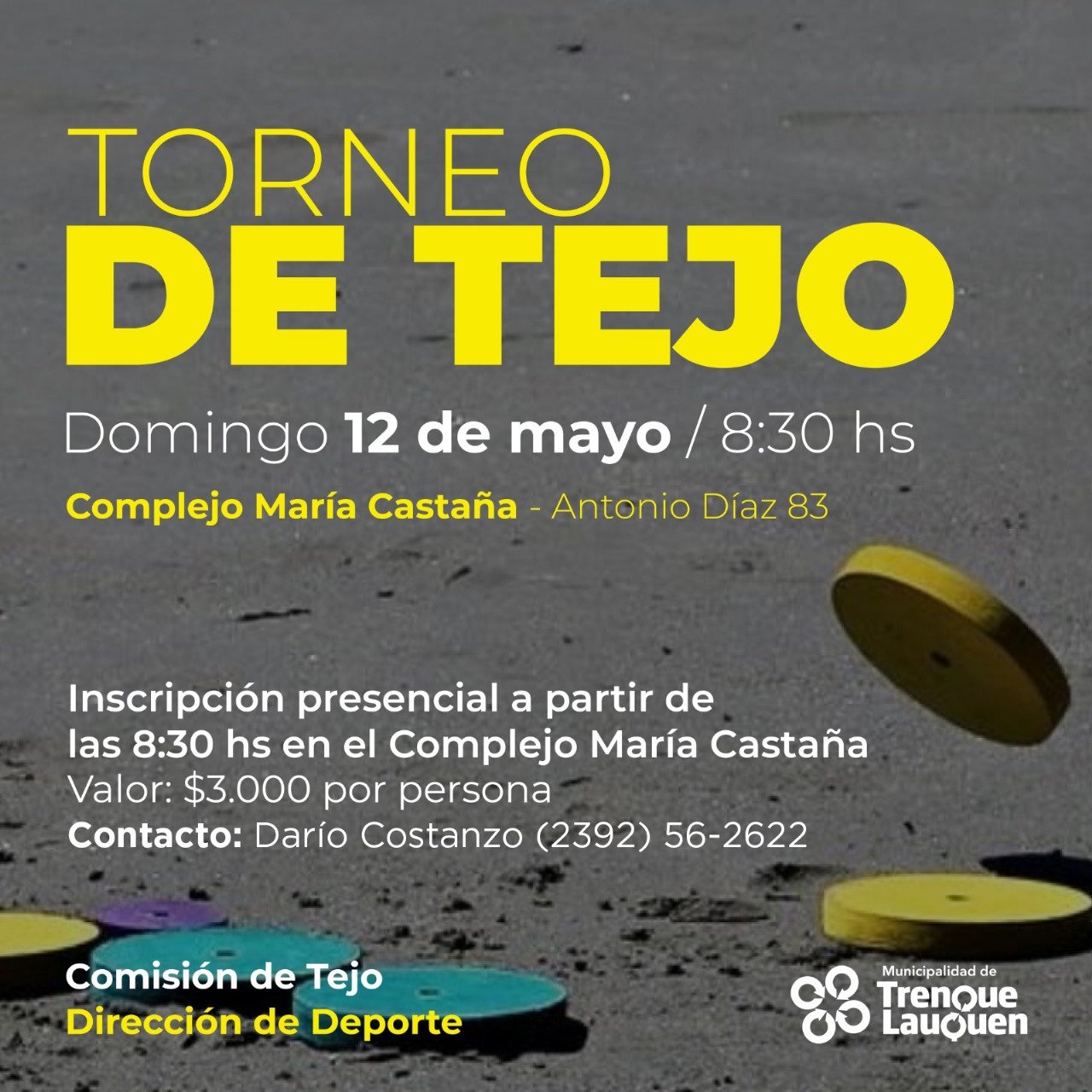 TORNEO DE TEJO, EL PRÓXIMO DOMINGO (12) EN EL COMPLEJO MARÍA CASTAÑA ...