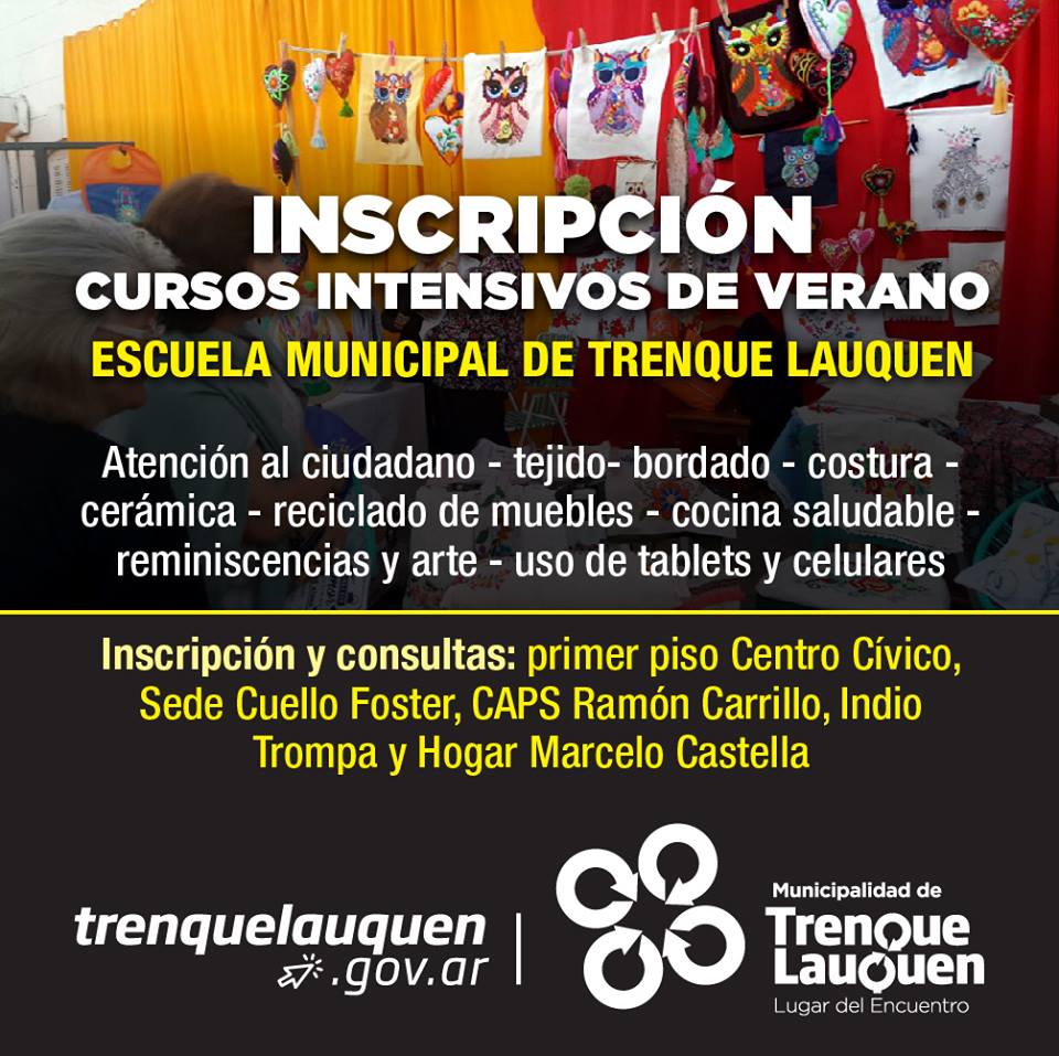 Escuela Municipal: Continúa abierta la inscripción para los cursos intensivos de verano ...